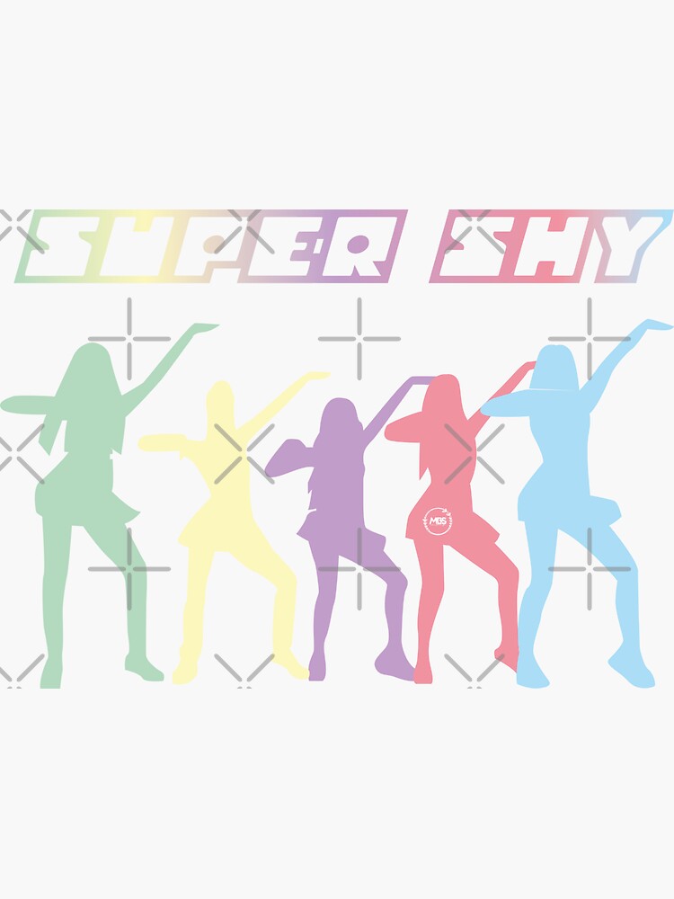 "newjeans silhouette style design in super shy" Sticker by mbs-desing ...