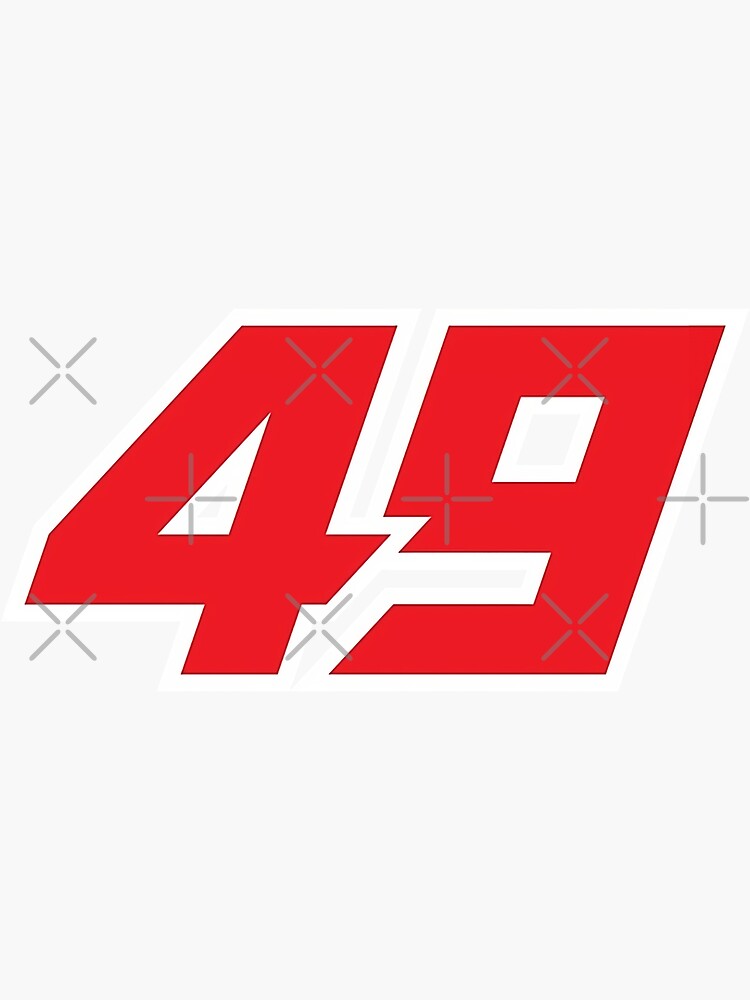 "Fabio Di Giannantonio Number 49" Sticker for Sale by MotoGPHub | Redbubble