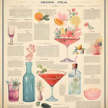 "Cocktail Chart" Art Print for Sale by gigicb | Redbubble