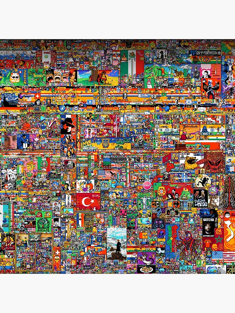 Coussin avec l'œuvre « Reddit Place 2023 Merch, Reddit r/place 2023, r/place 20223, r/place 2023 ...