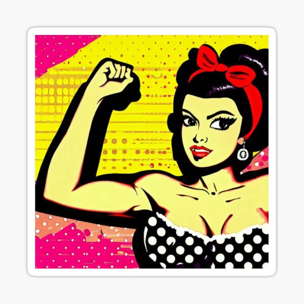 "1950's vintage pin up pop art " Sticker for Sale by L-J-R-DESIGNS ...