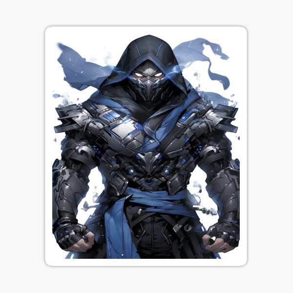"Mortal Kombat- Sub Zero - Anime Villain" Sticker for Sale by Splatter ...
