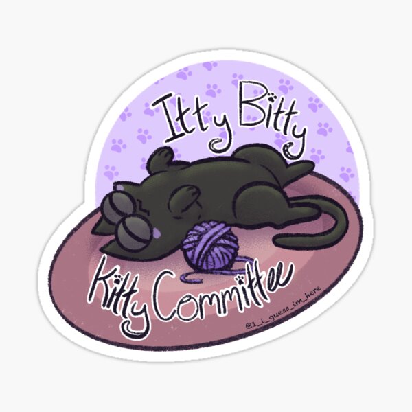 "Kitty Committee" Sticker for Sale by MarshmallowBun | Redbubble