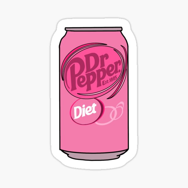 "Pink Diet Dr Pepper" Sticker for Sale by Samglaserr1 | Redbubble
