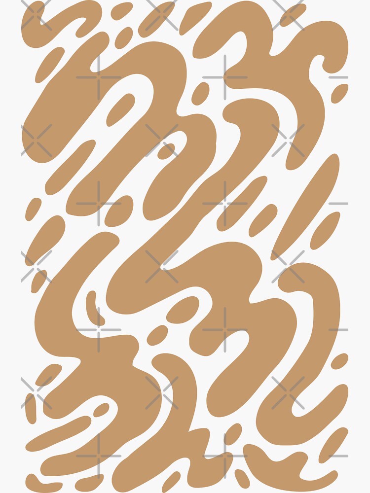 "Wavy Modern Abstract Freeform Print" Sticker for Sale by Jselz | Redbubble