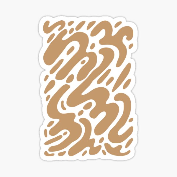 "Wavy Modern Abstract Freeform Print" Sticker for Sale by Jselz | Redbubble