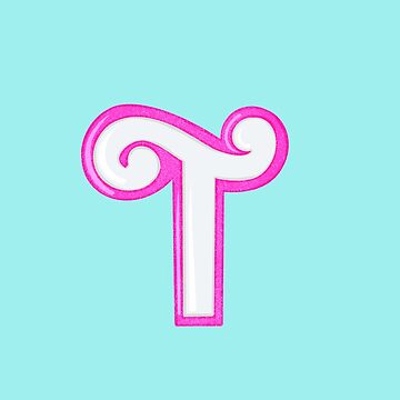 "Barbie Initial, T" Sticker for Sale by Laceyjae | Redbubble