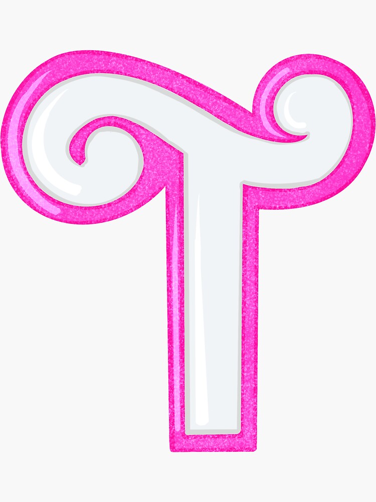 "Barbie Initial, T" Sticker for Sale by Laceyjae | Redbubble