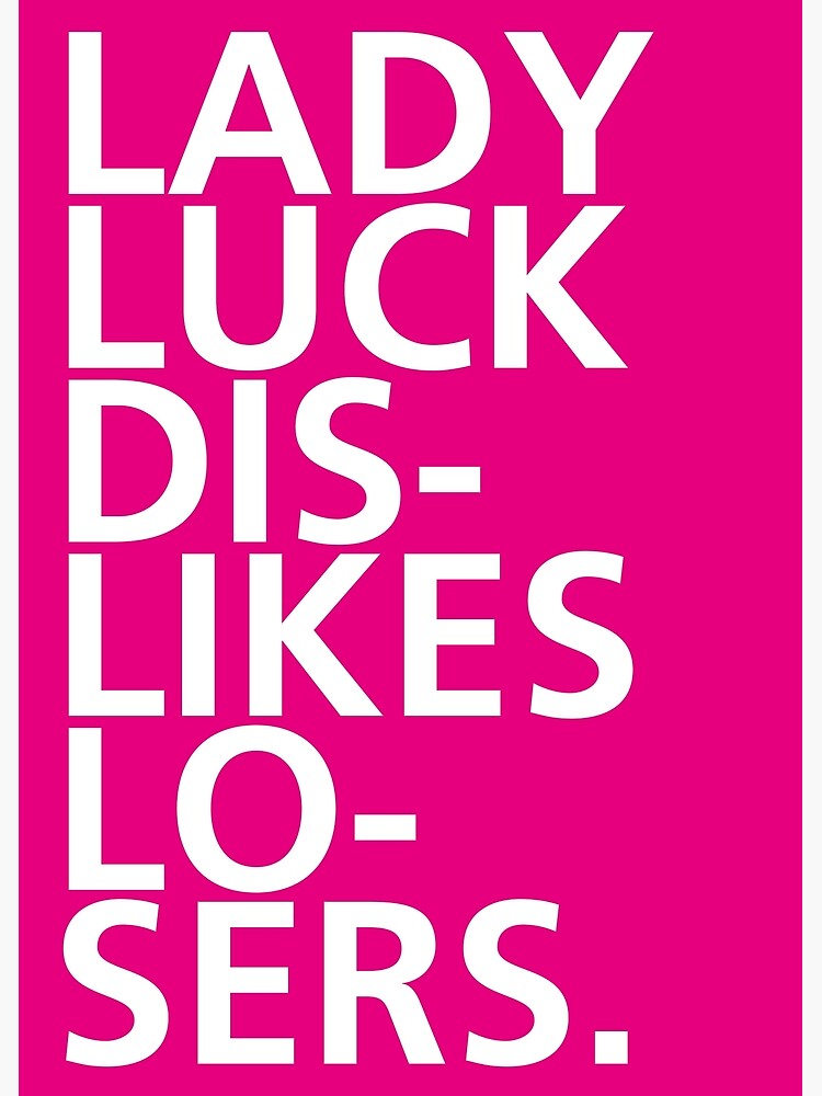 Lady Luck Tongue Twisters Poster For Sale By Hell Prints Redbubble
