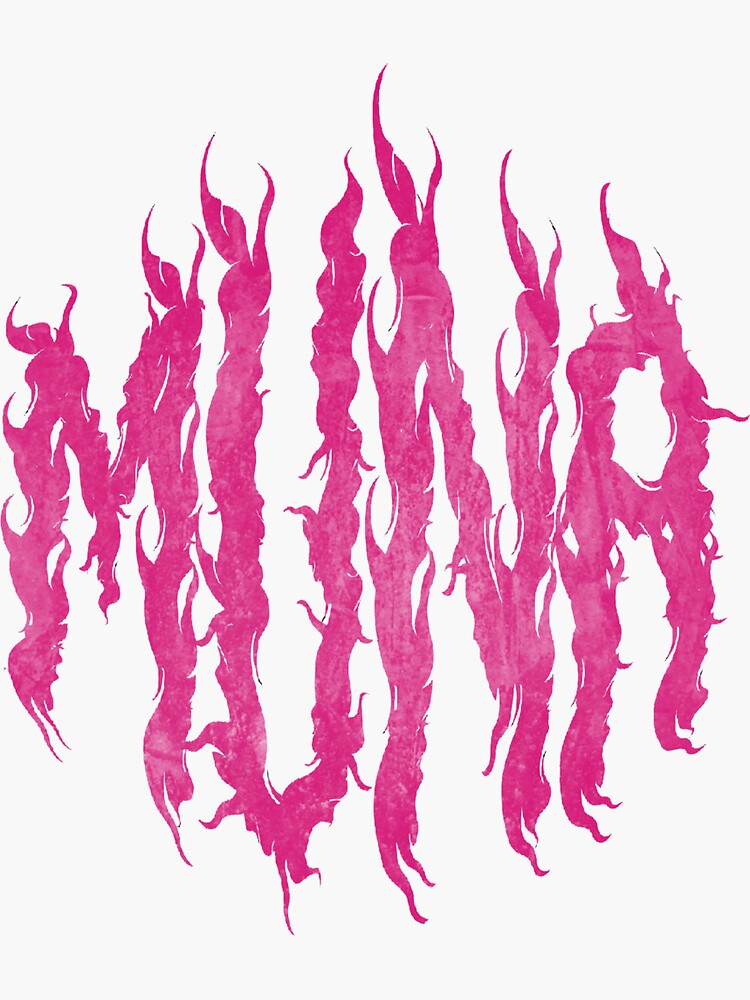 "MUNA metal font pink" Sticker for Sale by madisonreidart | Redbubble