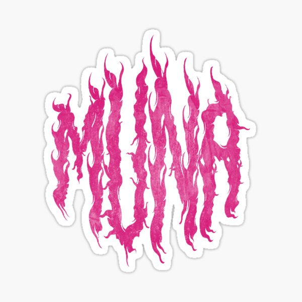 "MUNA metal font pink" Sticker for Sale by madisonreidart | Redbubble
