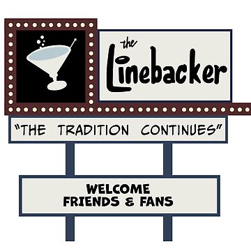 "The Linebacker Lounge Iconic Signage 2" Sticker for Sale by Emma Haigh ...