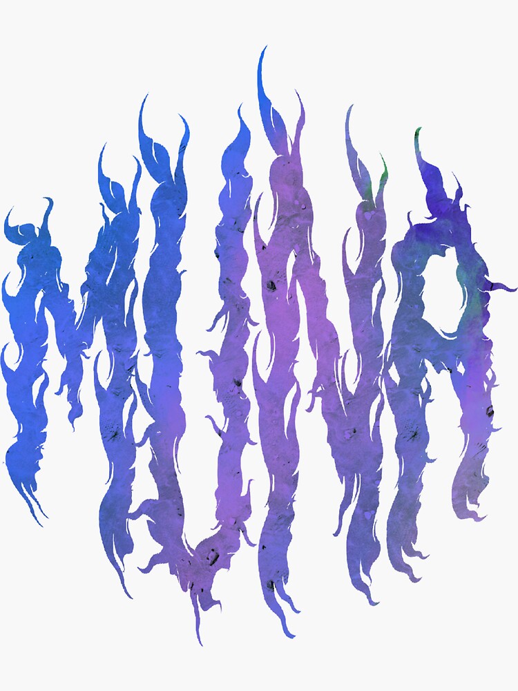 "MUNA metal font blue" Sticker for Sale by madisonreidart | Redbubble