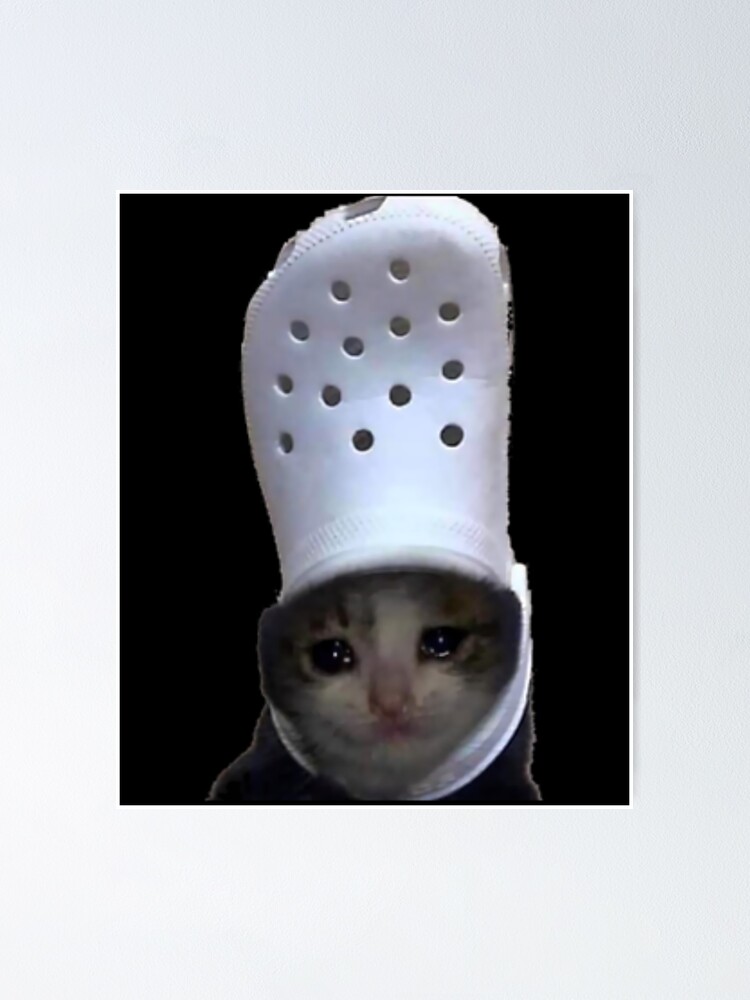 "Crying Cat Croc Meme " Poster for Sale by cqicmzsqytn55 | Redbubble