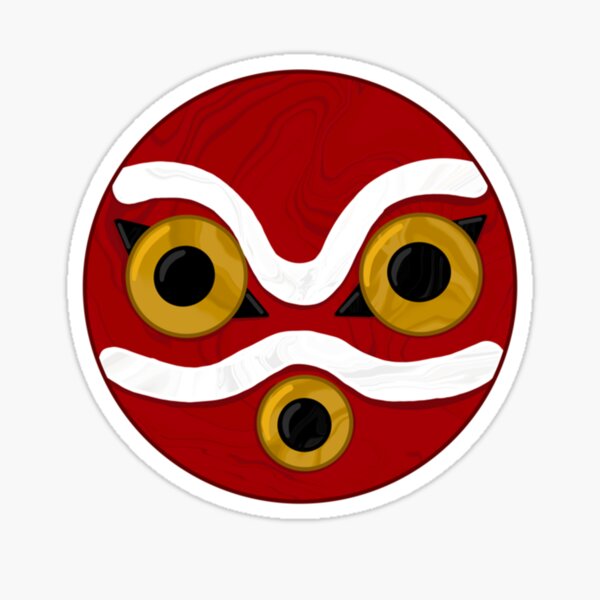 "Princess Mononoke mask " Sticker for Sale by heropah | Redbubble