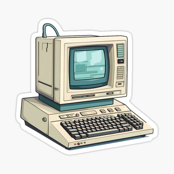 "Old computer " Sticker for Sale by christiangates | Redbubble