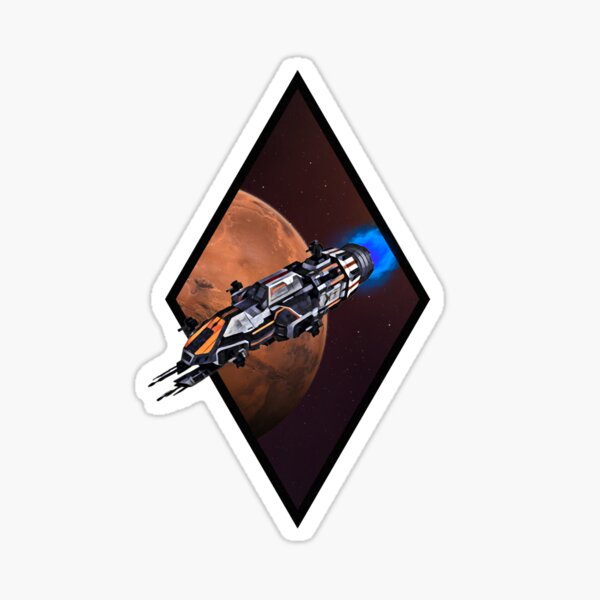 "Roci - Flying from Mars - White - Sci-Fi" Sticker for Sale by ...