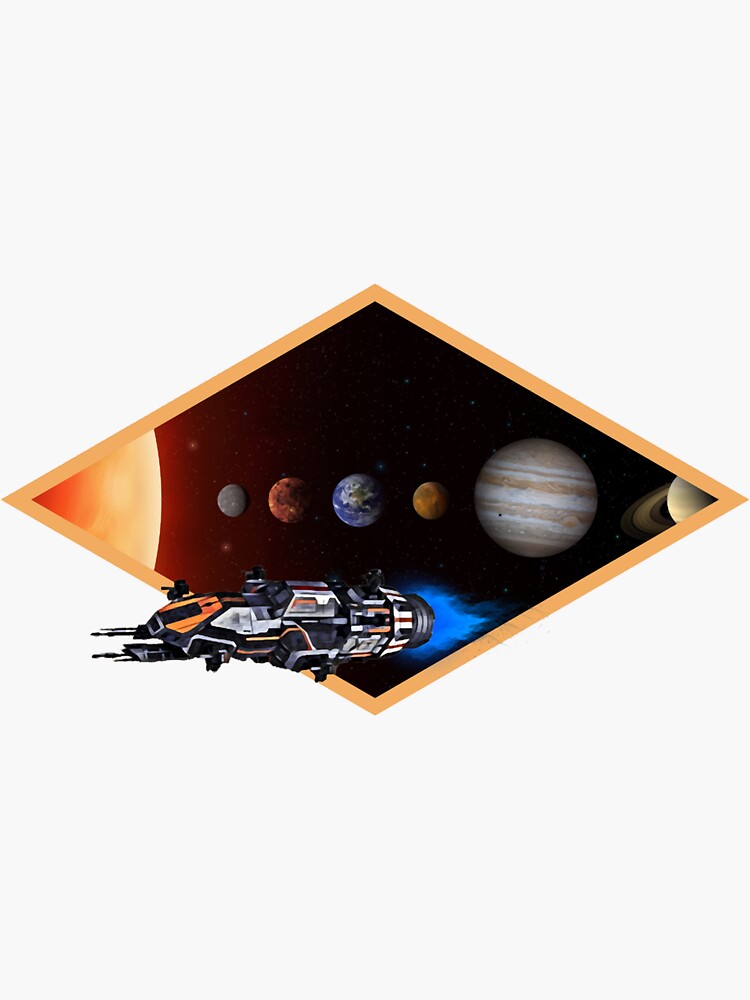 "Rocinante - Solar System - Black - Sci-Fi" Sticker for Sale by ...
