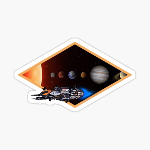 "Rocinante - Solar System - Black - Sci-Fi" Sticker for Sale by DogDayzeDesigne | Redbubble