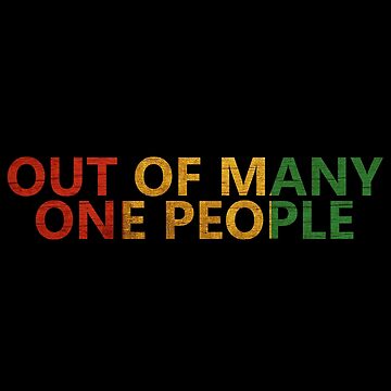 "Jamaica's Motto, Out of Many One People" Sticker for Sale by ...