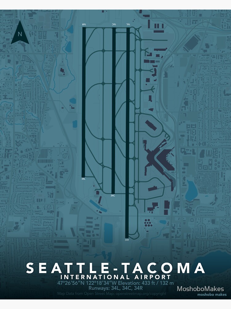 "Seattle-Tacoma International Airport SEATAC | Airport Runway Map ...