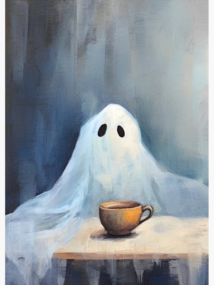 "Ghost Drinking Coffee" Poster for Sale by harbOurLaCk | Redbubble