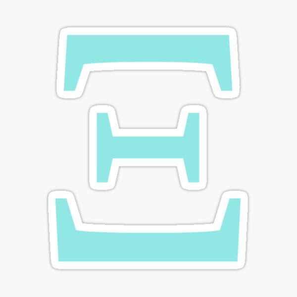 "XI / LETTERS / AQUA" Sticker for Sale by kassaroo | Redbubble