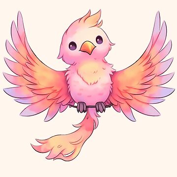 "Cute Kawaii Pastel Phoenix" Sticker for Sale by PastelMagic | Redbubble
