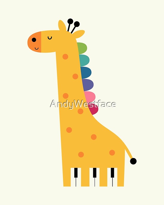 "Giraffe Piano" by AndyWestface | Redbubble