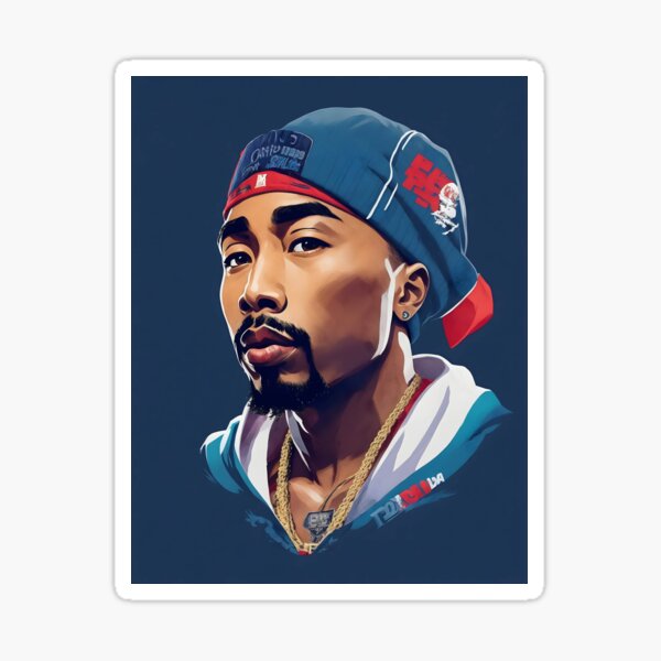 "2pac" Sticker for Sale by lashamarkoza | Redbubble