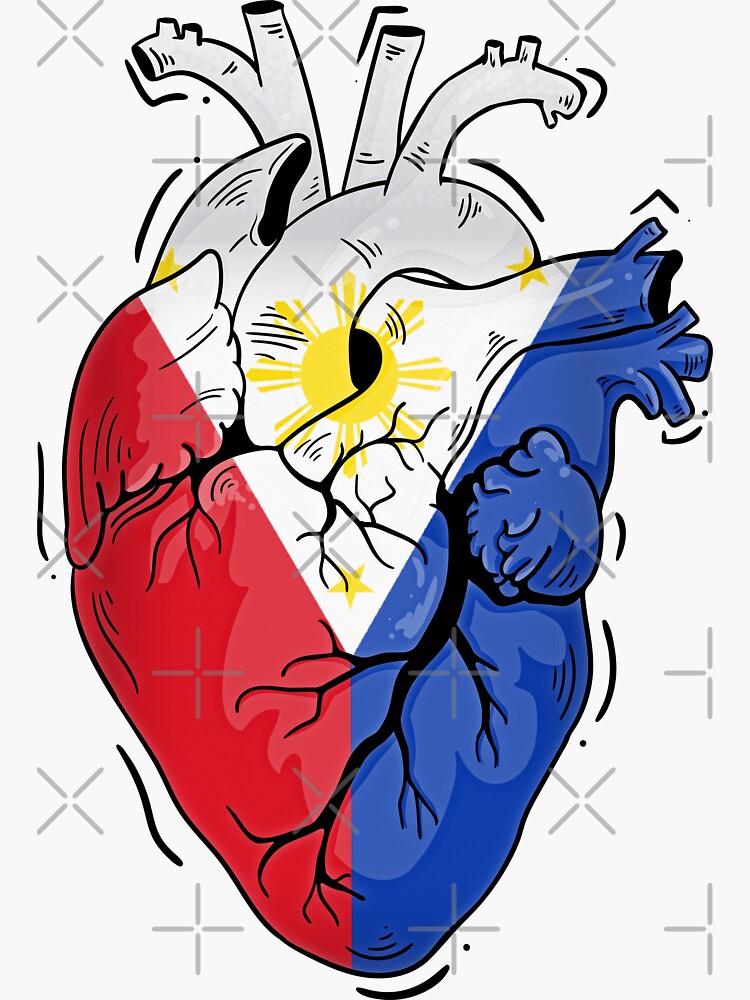 "heart Flag Of Philippines - Gift For Filipino From Philippines ...