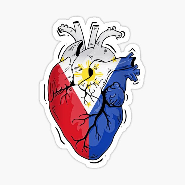 "heart Flag Of Philippines - Gift For Filipino From Philippines ...