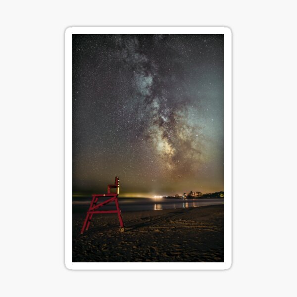 "Lifeguard chair and the Milkyway" Sticker for Sale by Rogerp97 | Redbubble