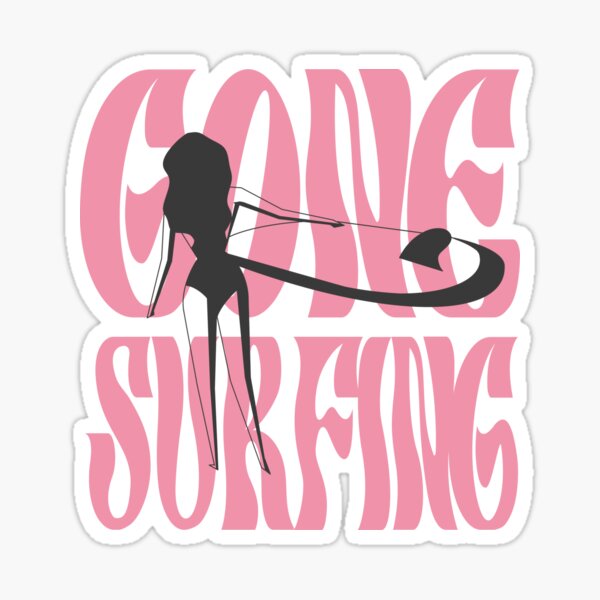 "Gone Surfing" Sticker for Sale by JDP--Designs | Redbubble