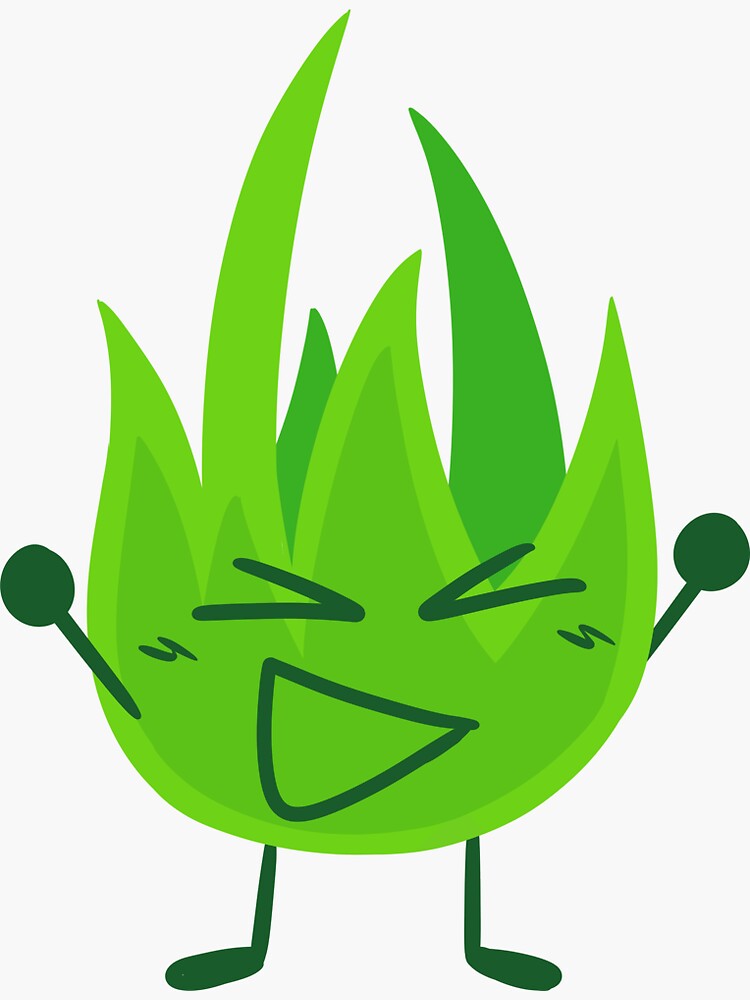 "Grassy (BFB)" Sticker for Sale by PuppyRelp | Redbubble