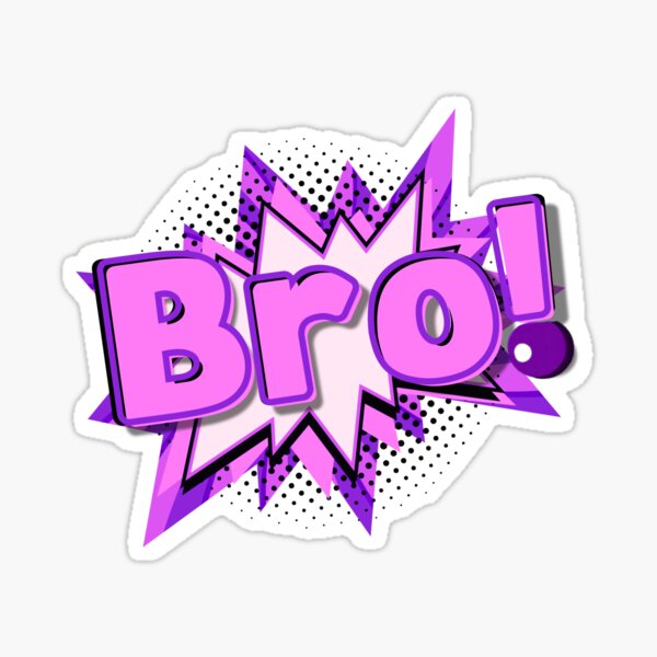 "Bro! Pink Exclamation" Sticker for Sale by Christopher McGuire | Redbubble