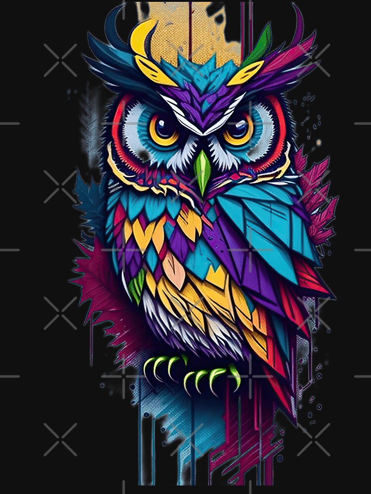 "Assassin Animals Series - colorful cool hawk- rainbow hawk" Essential ...