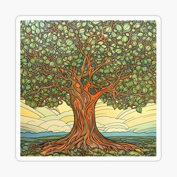 "Bay tree drawing" Sticker for Sale by ComicsFactory | Redbubble