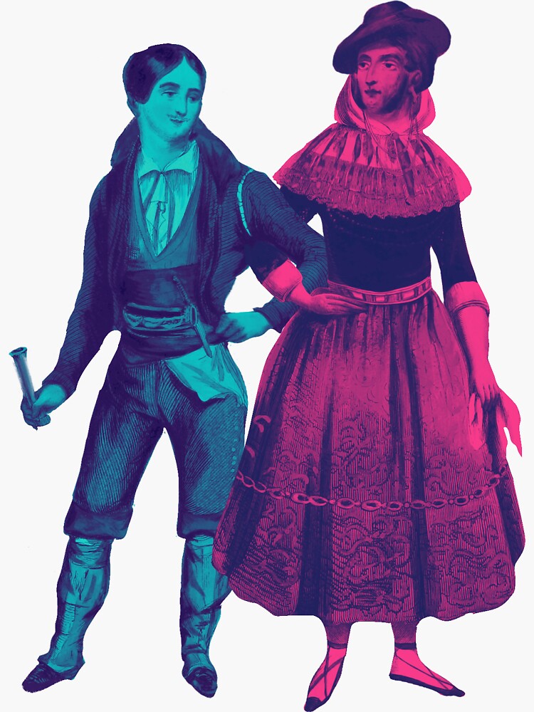 "Transient Love - Victorian Trans/ Non-Binary Art" Sticker for Sale by ...