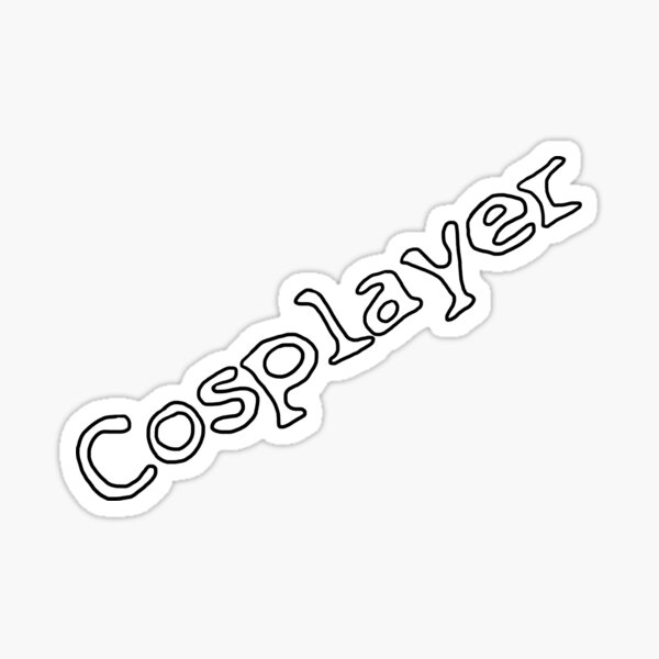 "Cosplayer - White" Sticker by PockyRoyale | Redbubble
