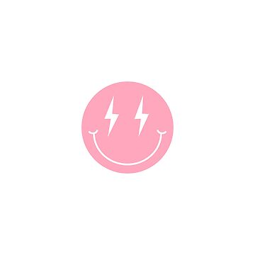 "Preppy Bubblegum Pink Lightning Bolt Sticker" Sticker for Sale by ...