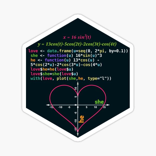 "Geeky Nerdy Math Lover Valentine Heart Drawn on Coordinate System ...