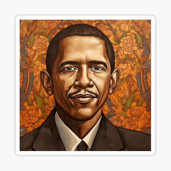 "Barack Obama leader" Sticker for Sale by ComicsFactory | Redbubble