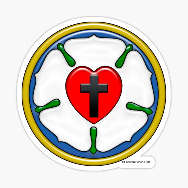 "Luther Rose" Sticker for Sale by LutheranStore | Redbubble