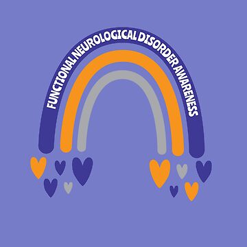 "Functional Neurological Disorder Awareness Rainbow with hearts ...