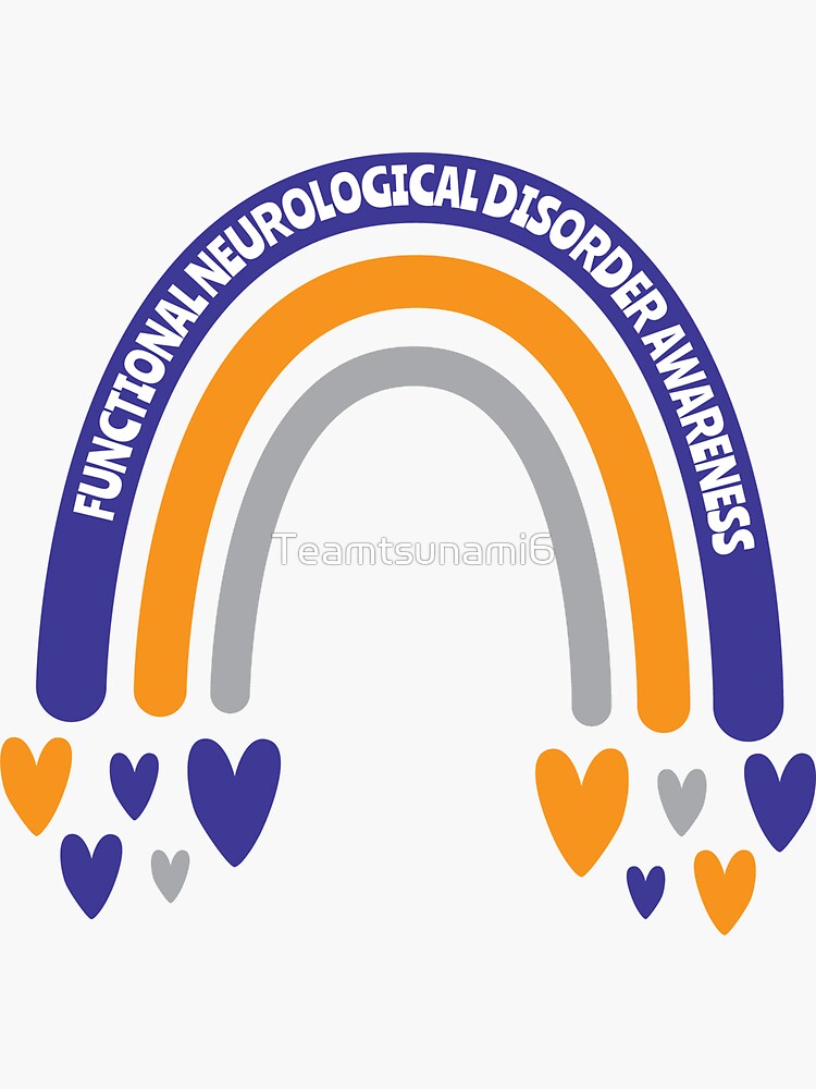 "Functional Neurological Disorder Awareness Rainbow with hearts ...