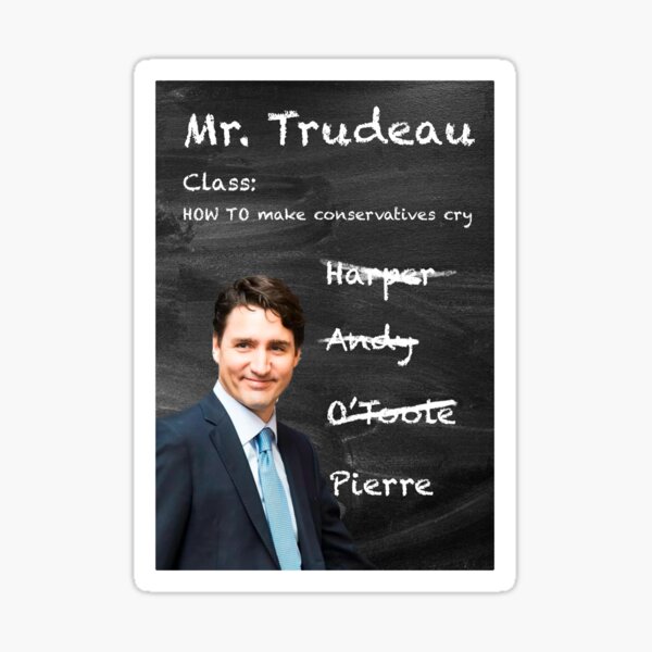 "Justin Trudeau" Sticker for Sale by BleedingToejam | Redbubble