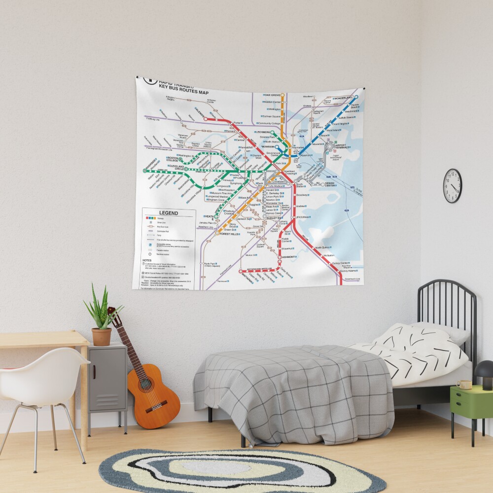"MBTA Massachusetts Transit Map" Poster for Sale by Dakota Draper ...