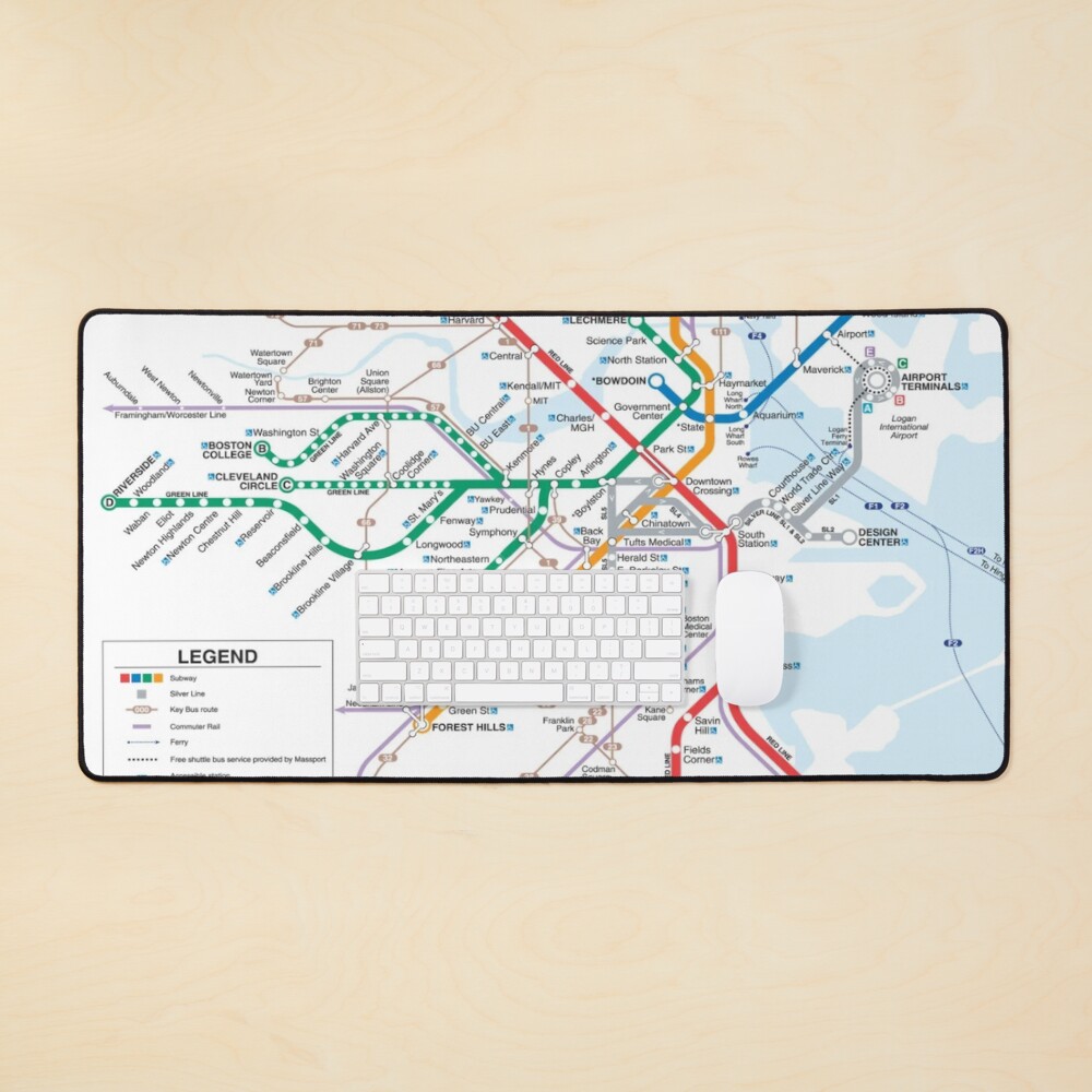 "MBTA Massachusetts Transit Map" Poster for Sale by Dakota Draper ...
