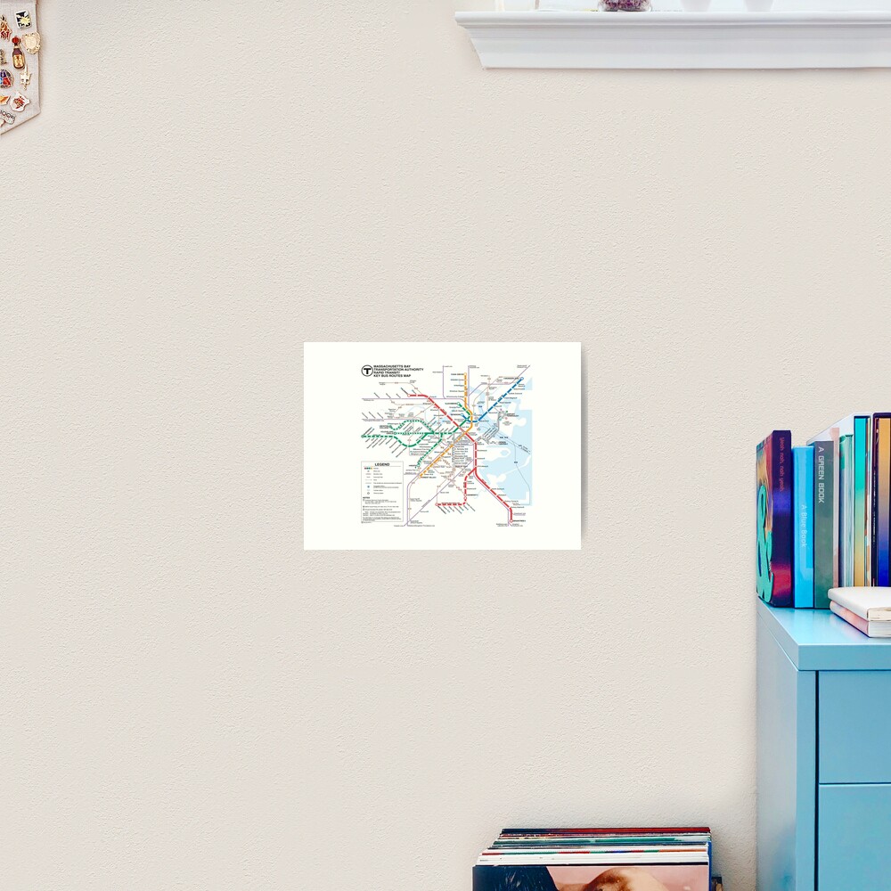 "MBTA Massachusetts Transit Map" Poster for Sale by Dakota Draper ...